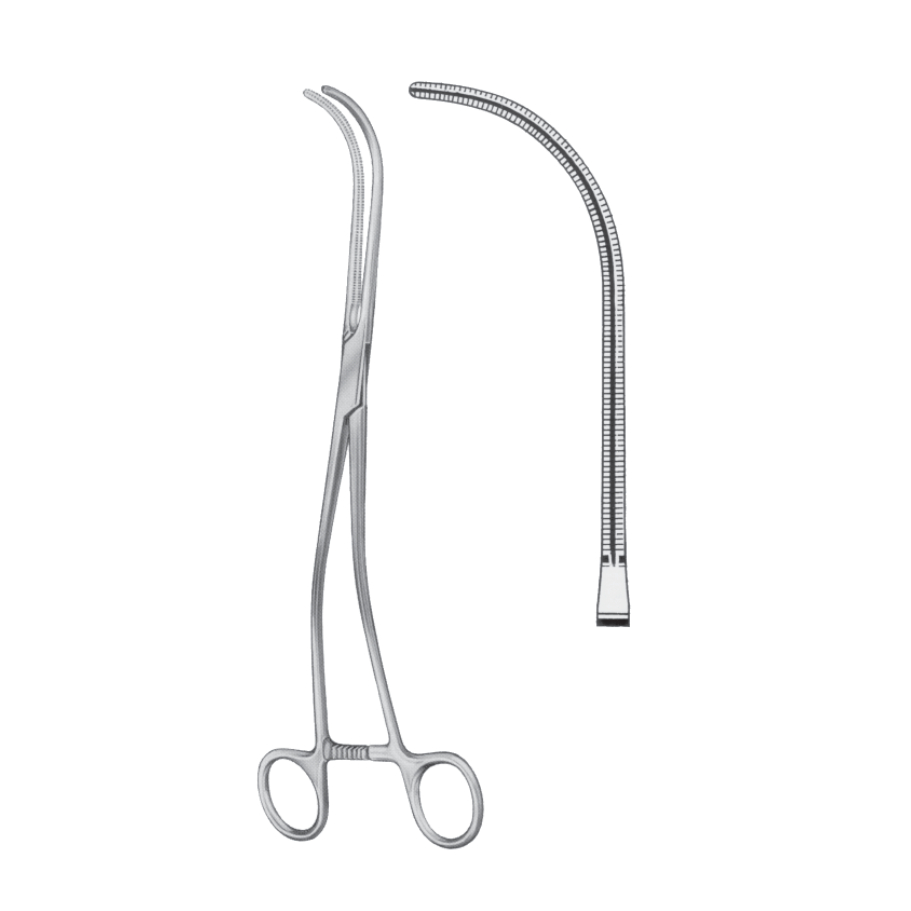 COOLEY Atraumatic Forcep Curved 27.0 cm – Adwat Alshifaa Medical UAE