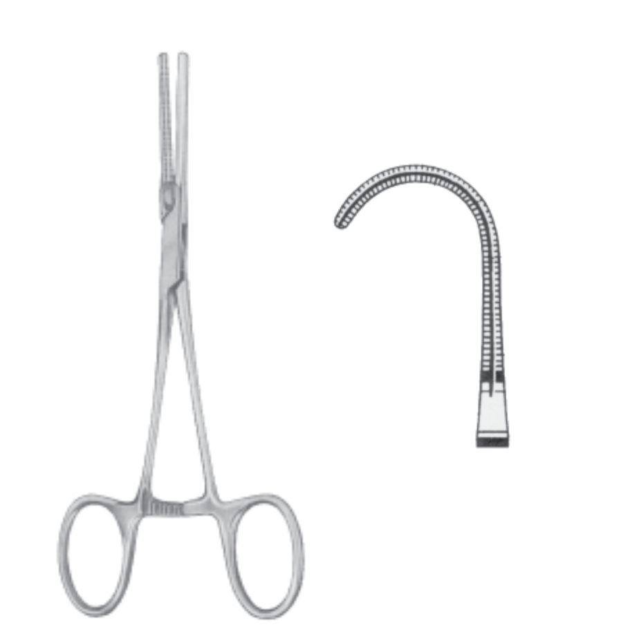 Atraumatic Pediatric Vascular Clamp Curved Fig.8 – Adwat Alshifaa ...