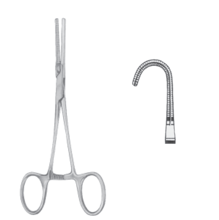 Atraumatic Pediatric Vascular Clamp Curved Fig.9 – Adwat Alshifaa ...