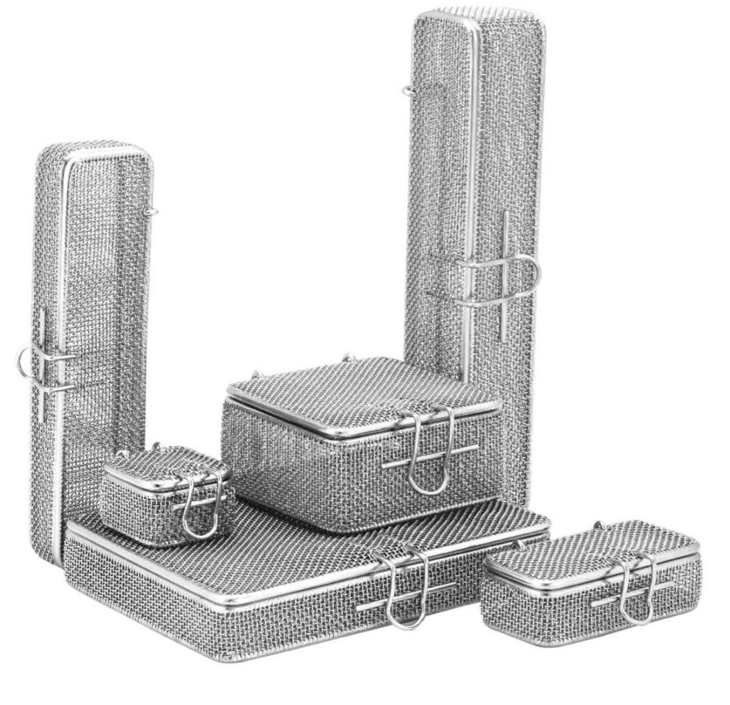 Micro Fine Mesh Baskets With Lids 80x40x30 – Adwat Alshifaa Medical UAE
